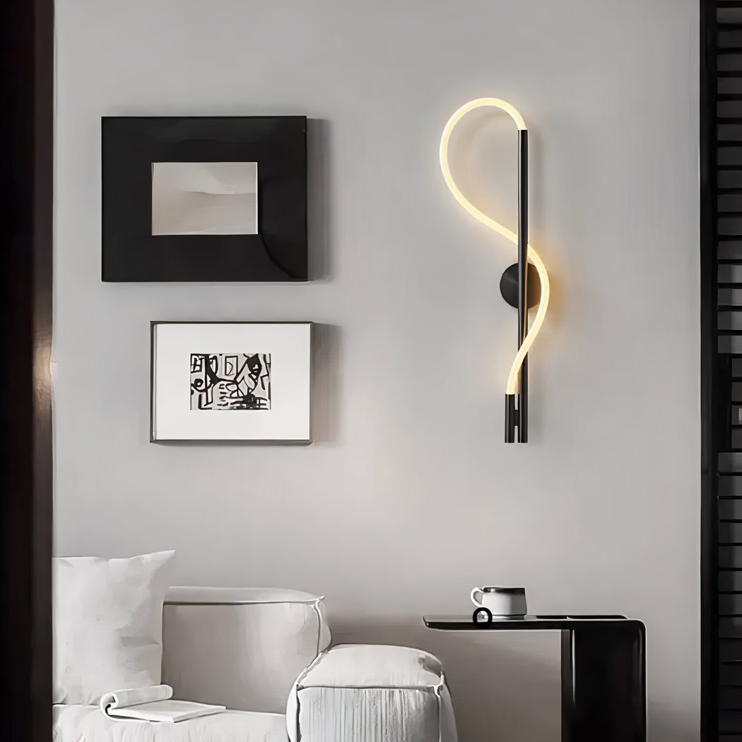 Aplique LED industrial, negro • Tendencia Luminarias