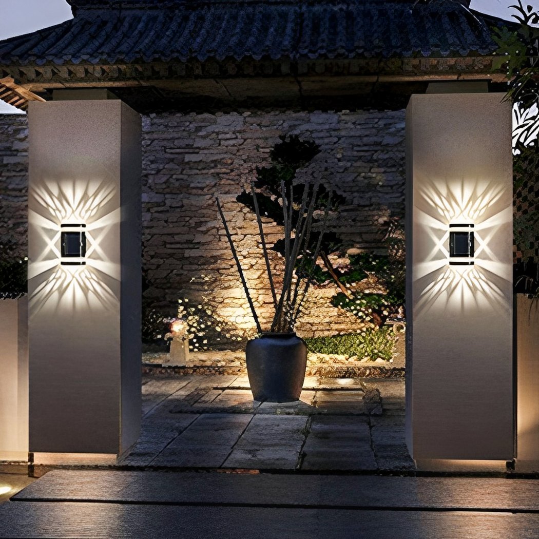 Aplique LED solar impermeable grande • Tendencia Luminarias