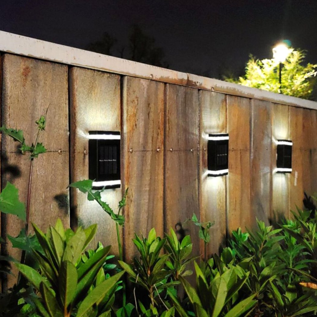 Aplique LED solar rectangular de exterior • Tendencia Luminarias