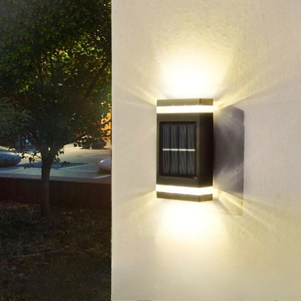 Aplique LED solar rectangular de exterior • Tendencia Luminarias