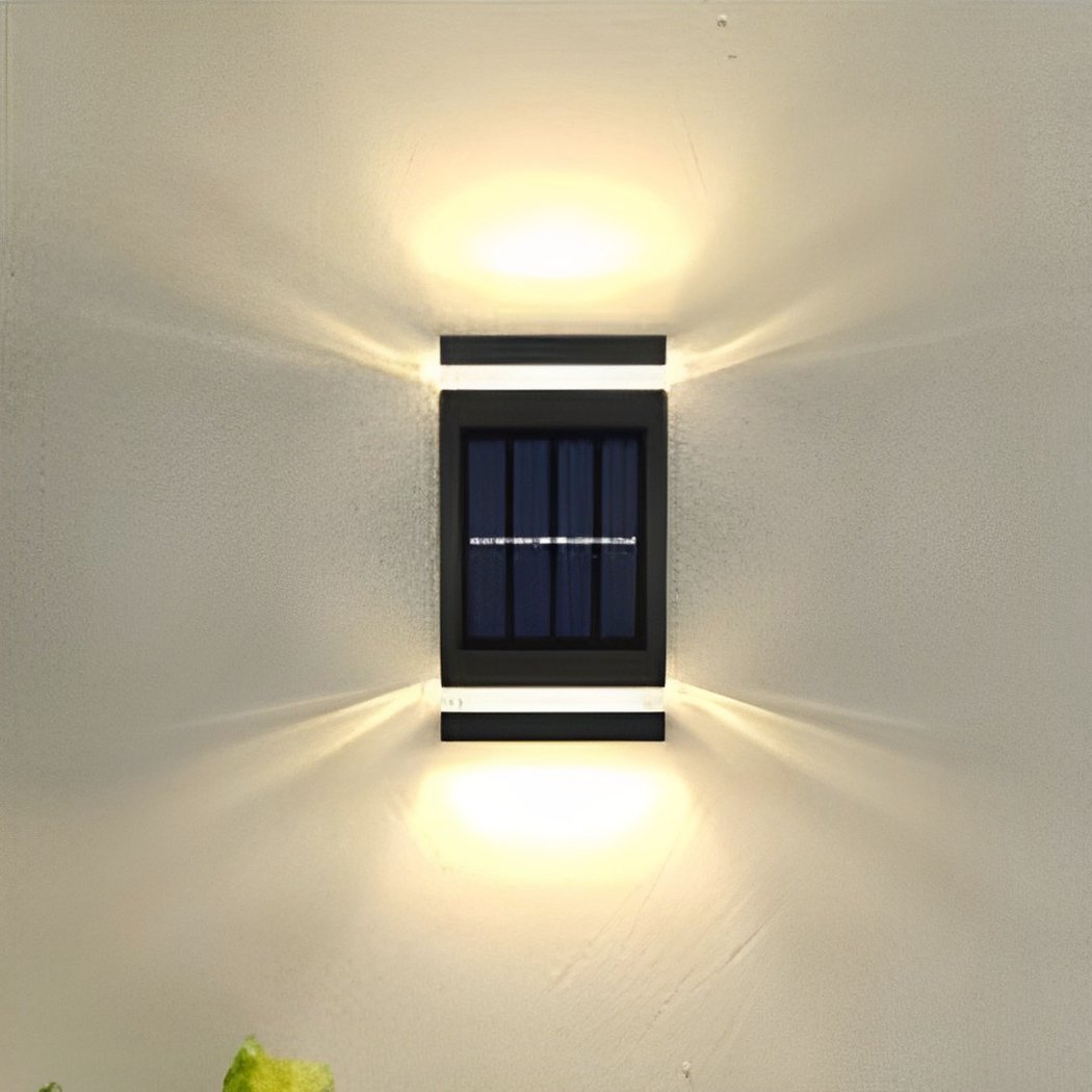 Aplique LED solar rectangular de exterior • Tendencia Luminarias