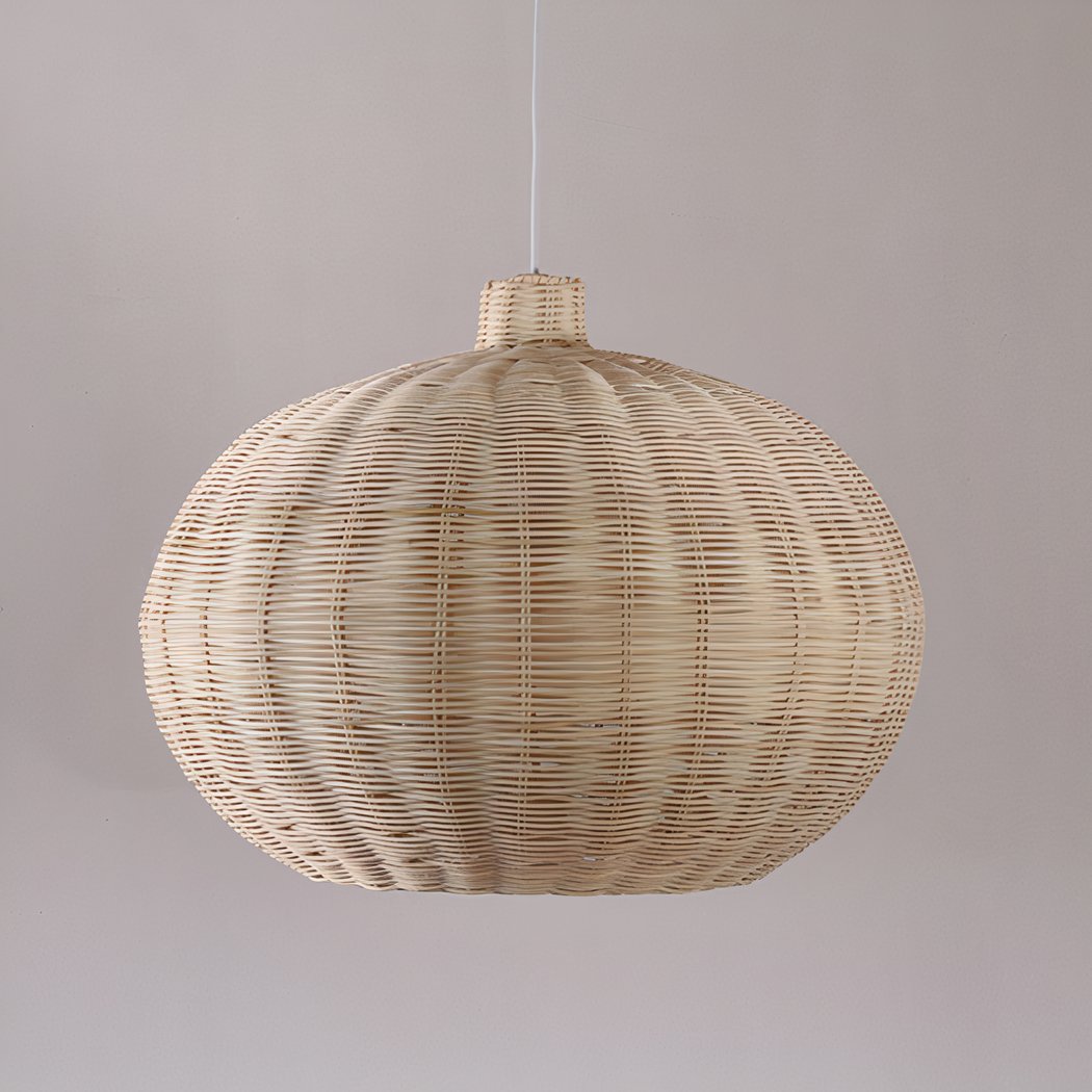 Lámpara colgante LED vintage de mimbre natural • Tendencia Luminarias