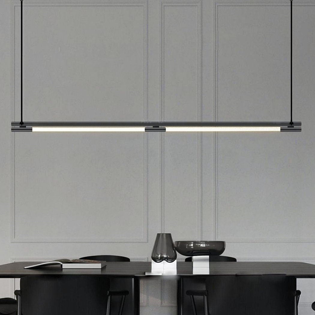 Lámpara de suspensión LED sencilla de metal negro estilo loft ...