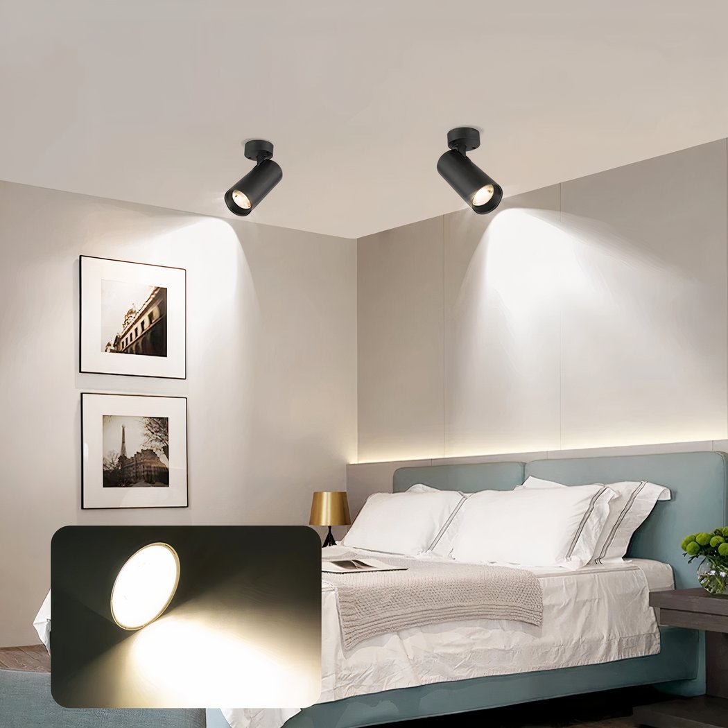 Foco de techo LED negro salón moderno • Tendencia Luminarias