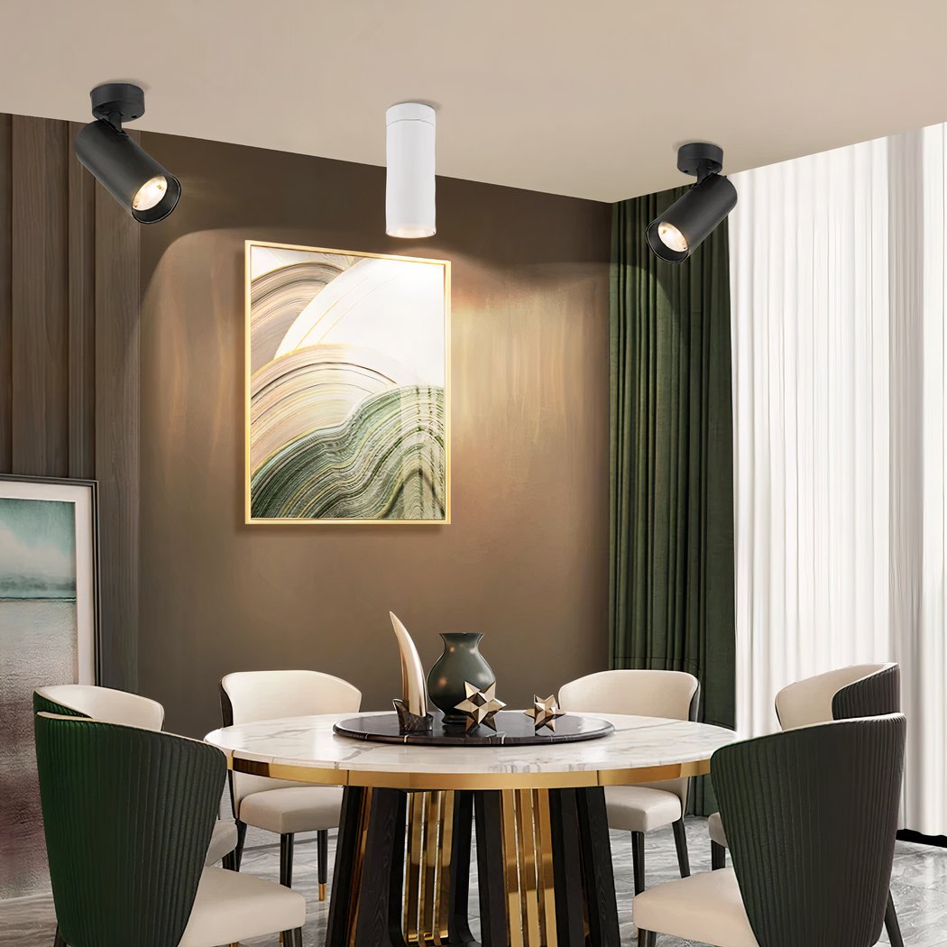 Foco de techo LED negro salón moderno • Tendencia Luminarias