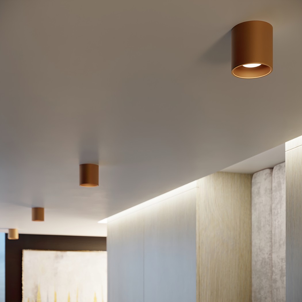 Lámpara de techo dorada contemporánea • Tendencia Luminarias